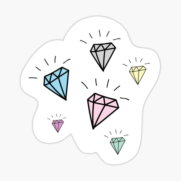 "Diamonds Sticker" Sticker by rose17quinn | Redbubble