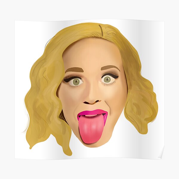 "Katy Perry Silly Face Illustration" Poster by ArtsyJulez | Redbubble