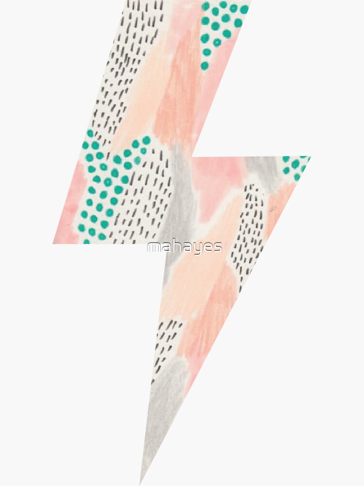 "pastel pattern lightning bolt" Sticker for Sale by mahayes | Redbubble