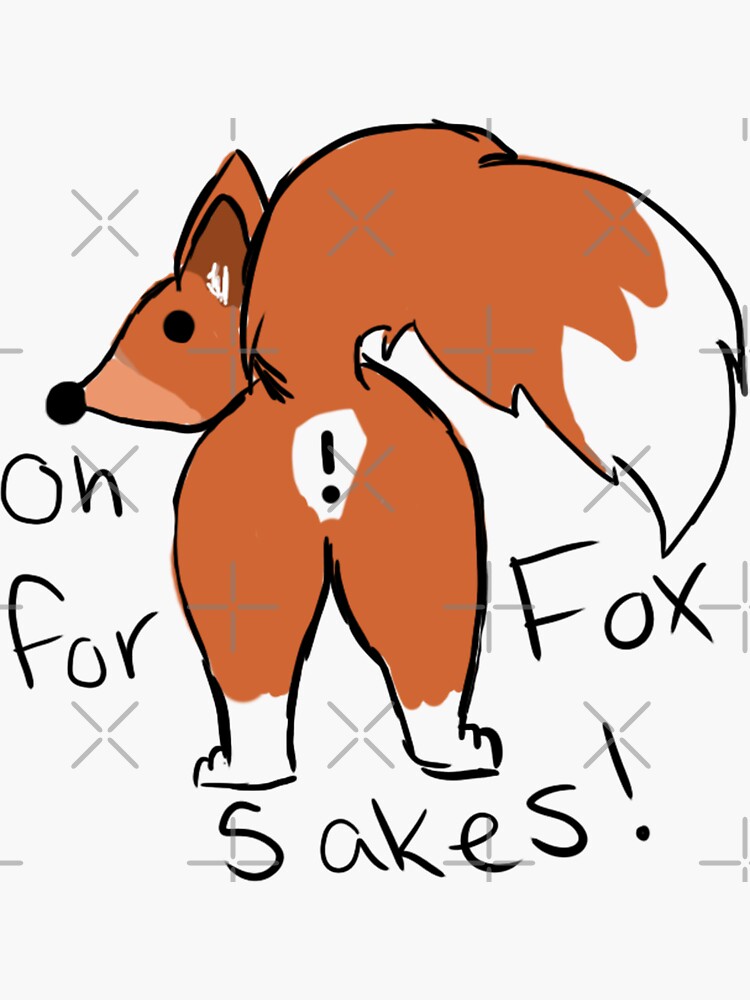 "Finicky Fox" Sticker for Sale by PurrfectPixels | Redbubble