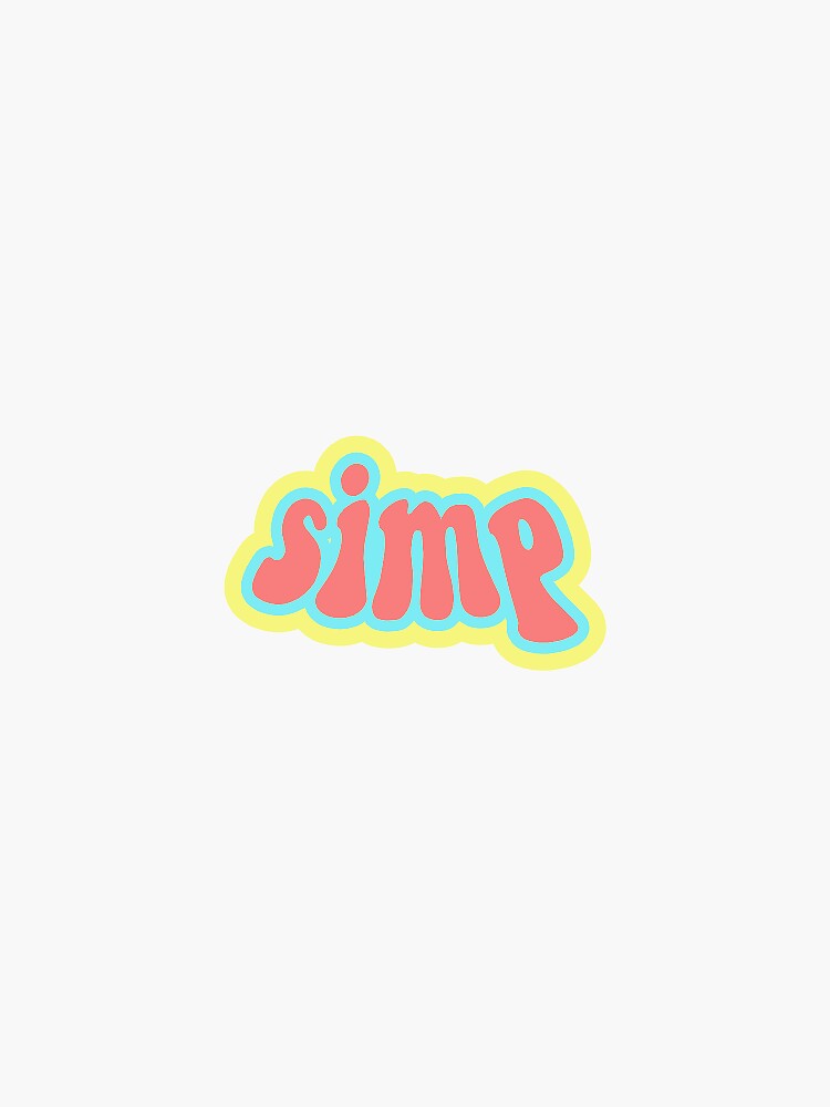 "simp" Sticker for Sale by emilyhuib | Redbubble
