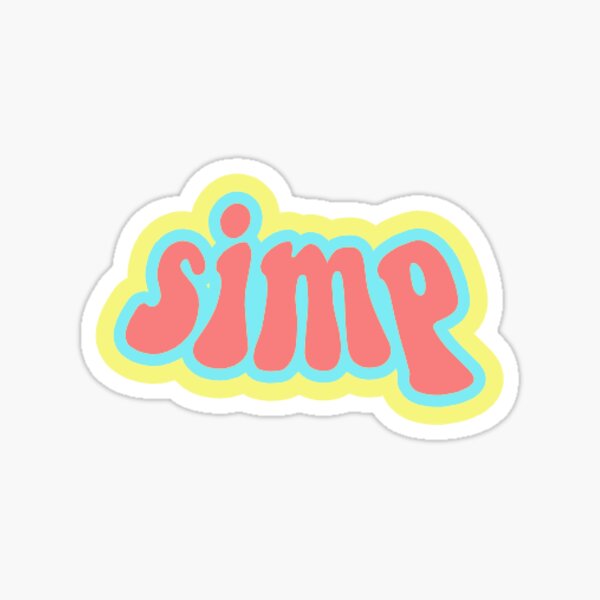 "simp" Sticker for Sale by emilyhuib | Redbubble