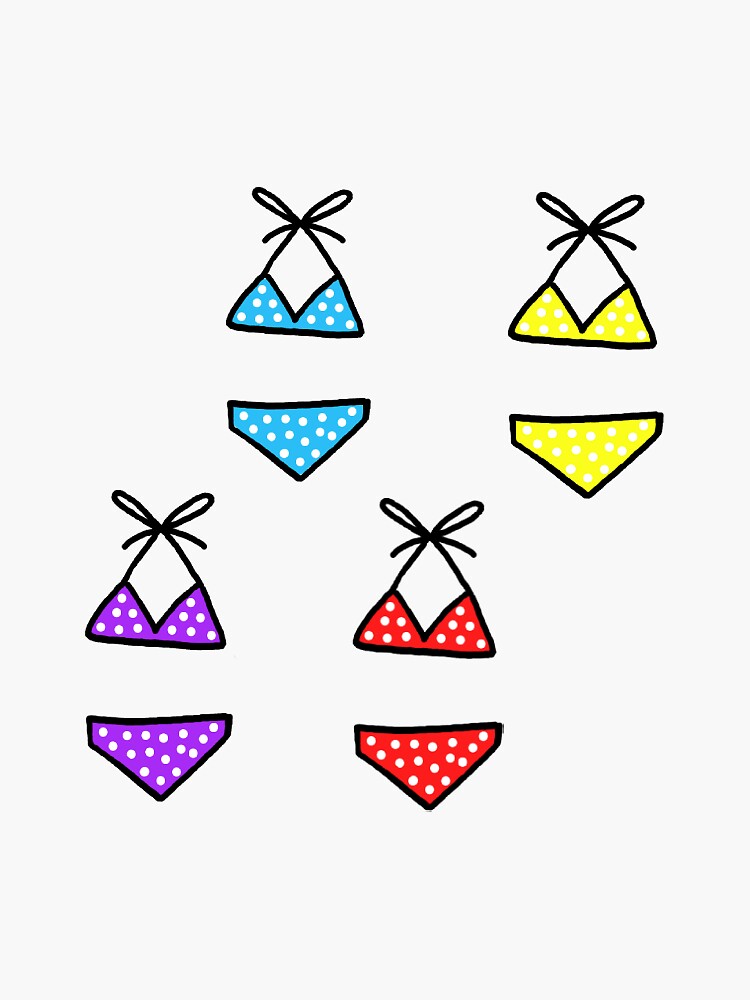 "Bikini Sticker Pack" Sticker by AMdesignsss | Redbubble