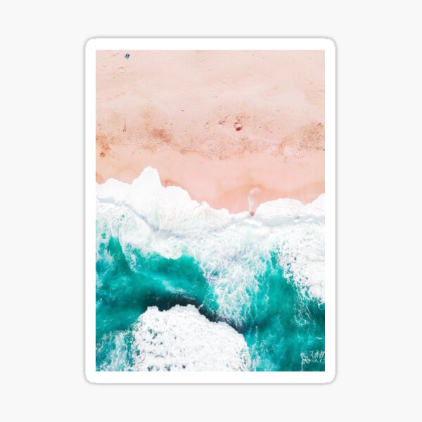 "Ocean beach wave" Sticker by Sneha2 | Redbubble