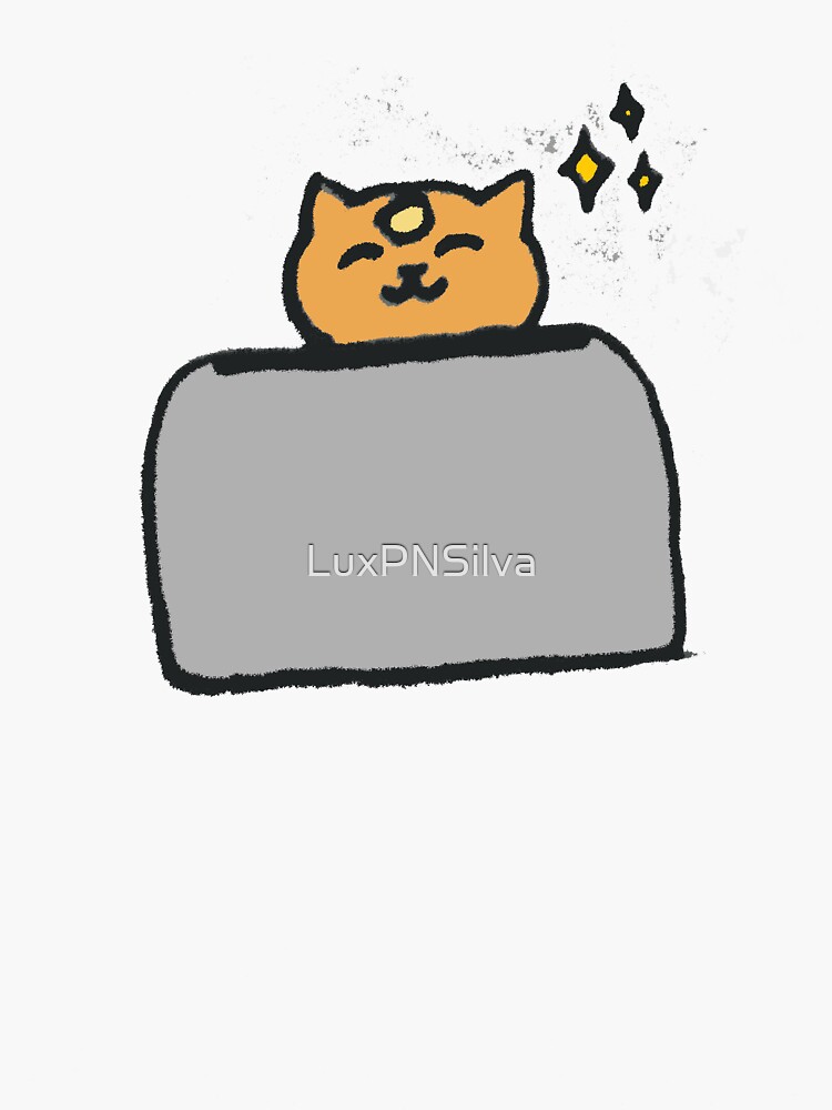 "Toast Cat!" Sticker by LuxPNSilva | Redbubble