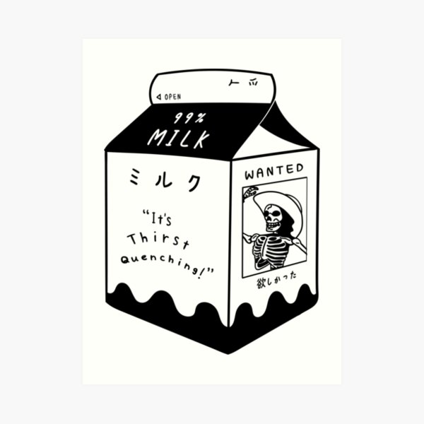 "Skeleton Milk Box " Art Print by newcastleblack | Redbubble