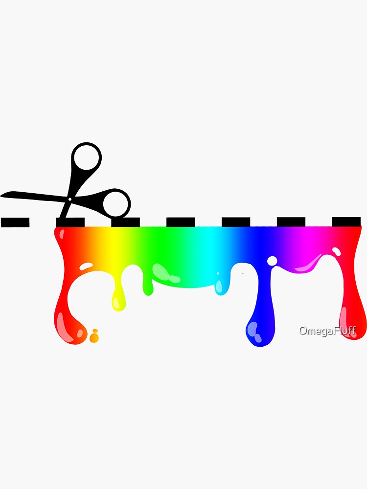 "Rainbow Snip" Sticker for Sale by OmegaFluff | Redbubble