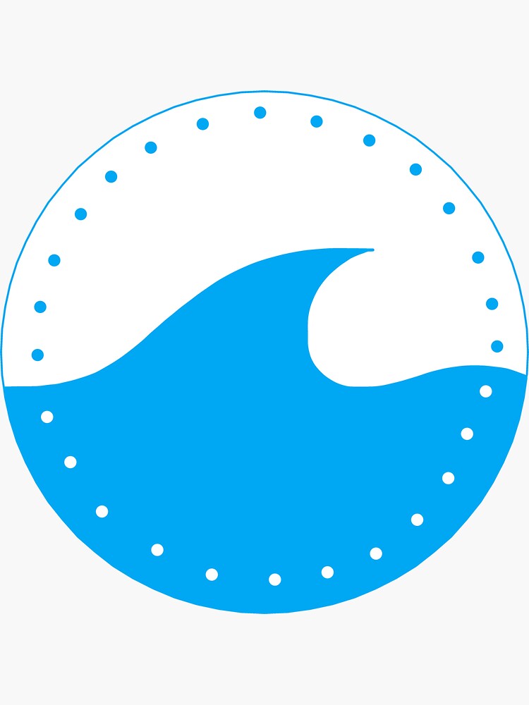 "Wave in a circle" Sticker by tamsinrichards | Redbubble