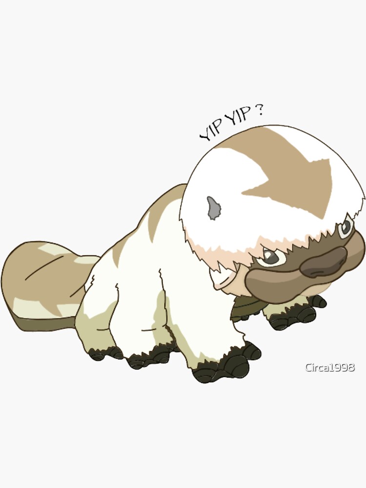 "Avatar Baby Appa Illustration (ATLA)" Sticker for Sale by Circa1998 ...