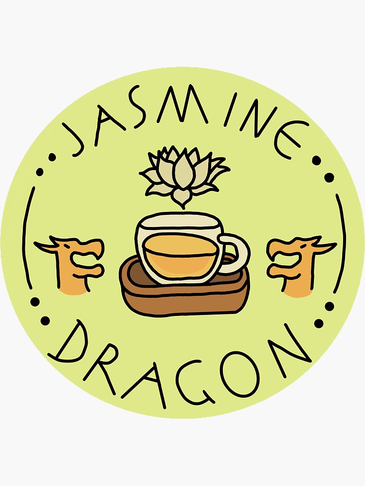 "Jasmine Dragon Tea Shop" Sticker for Sale by LeilaDesigns | Redbubble