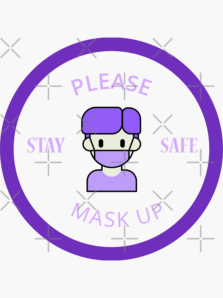 "Mask Up for Safety" Sticker for Sale by Designsxalex | Redbubble