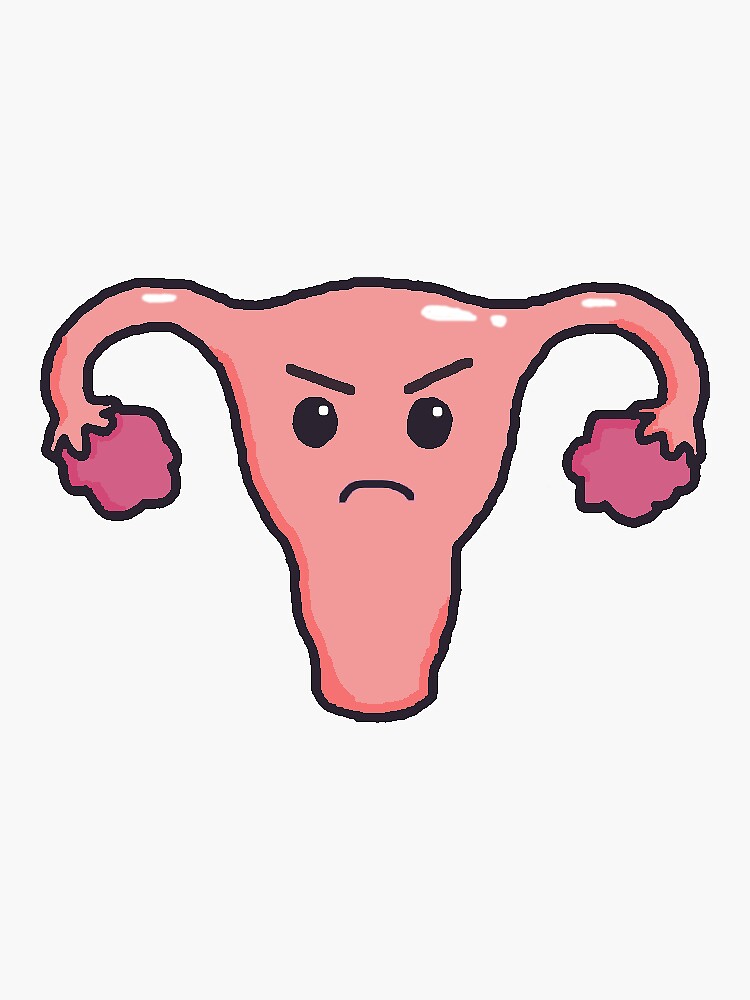 "Angry uterus" Sticker by Nanibaer | Redbubble