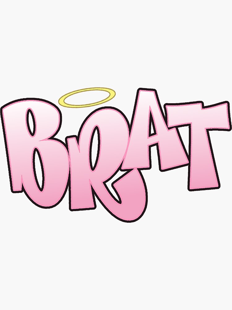 "brat logo" Sticker by yaadhavi | Redbubble