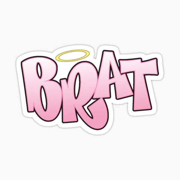 "brat logo" Sticker by yaadhavi | Redbubble