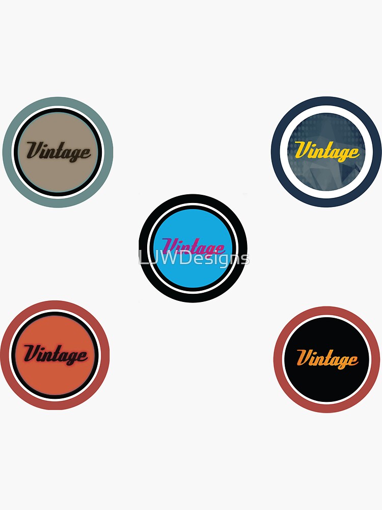 "Vintage Multicolor LP Music Record Sticker Pack" Sticker by LJWDesigns ...
