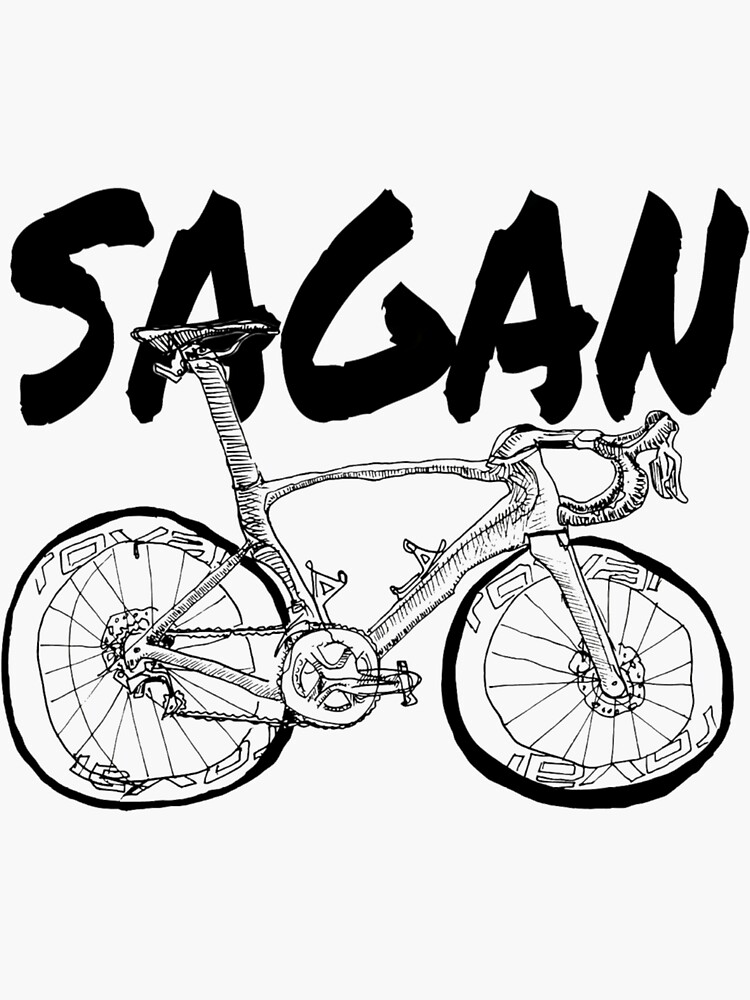 "S-Works Sagan Bicycle Drawing" Sticker by evrydayart | Redbubble