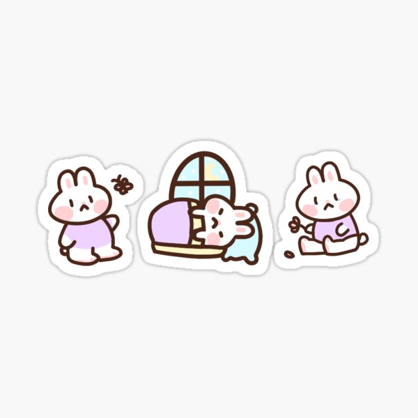 "Sad Bunny" Sticker by Moossey | Redbubble