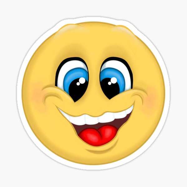 "Smiley Face Man" Sticker by michellecares | Redbubble