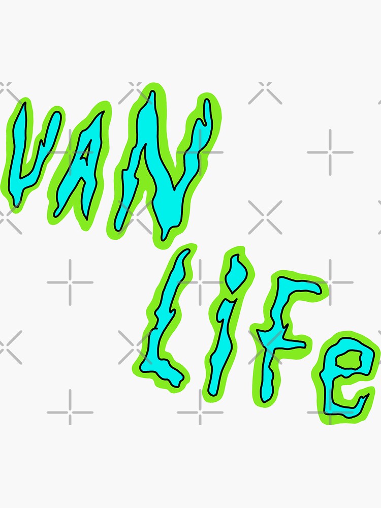 "Van life script" Sticker for Sale by Scottharriman13 | Redbubble