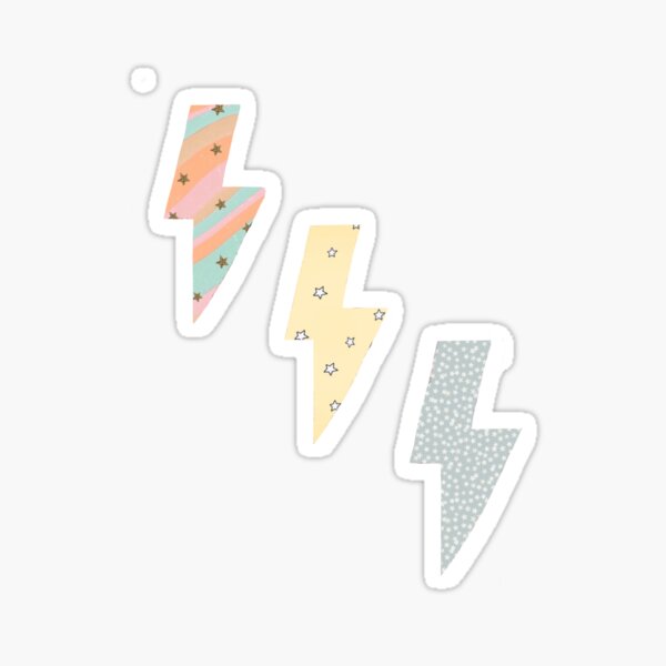 "VSCO Star Pattern Lightning Bolts" Sticker for Sale by emilynauriantal ...