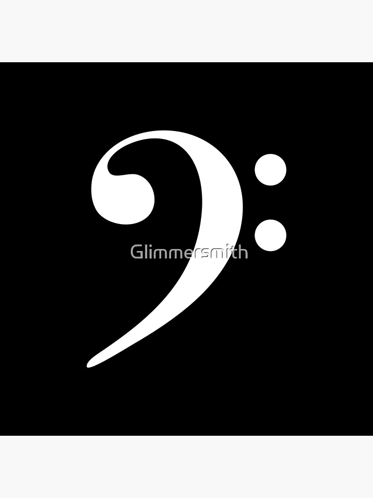 "Baseline Beat Bass Clef music symbol" Poster for Sale by Glimmersmith ...