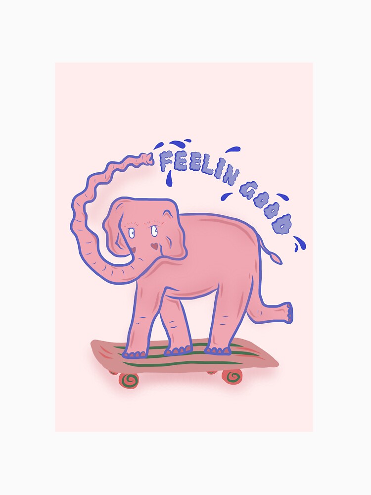 "Feeling Good, Pink Elephant " T-shirt by gglcreative | Redbubble