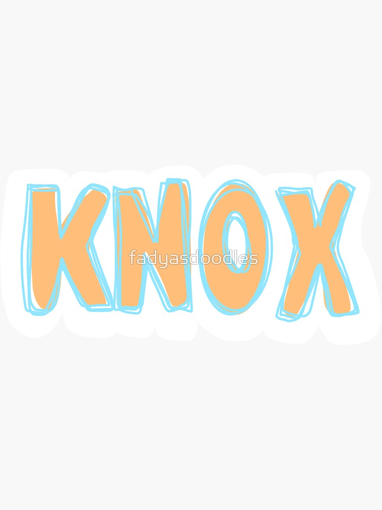 "Knox" Sticker by fadyasdoodles | Redbubble