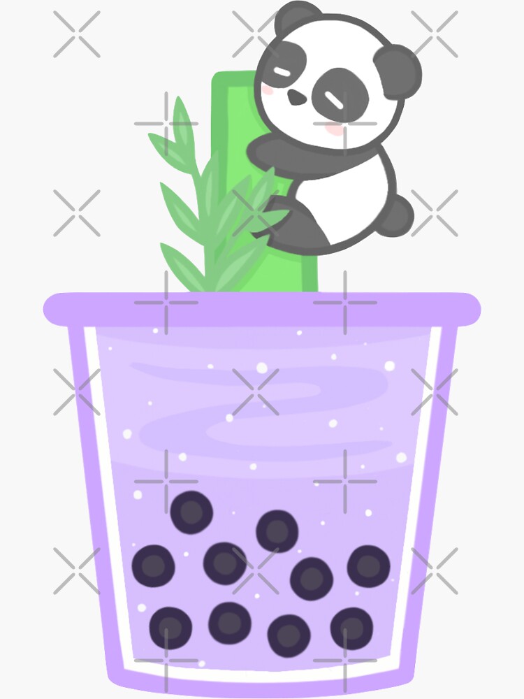"Panda Boba" Sticker for Sale by bcstudioart | Redbubble