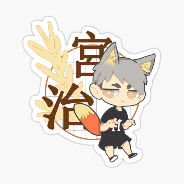 "HAIKYUU FANART Miya Osamu " Sticker for Sale by mush-cube | Redbubble