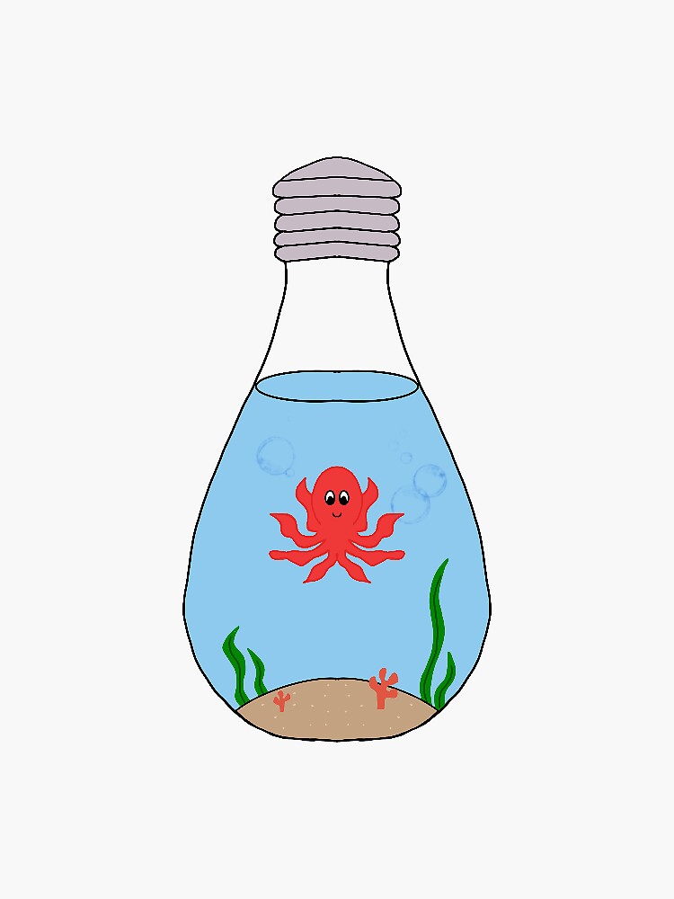 "underwater lightbulb" Sticker for Sale by solev17 | Redbubble