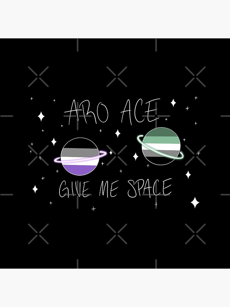 "Aroace Give Me Space" Pin for Sale by doodlingwitch | Redbubble