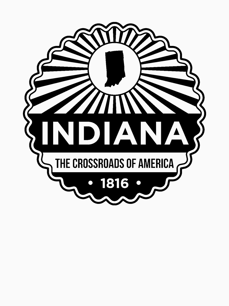 "Indiana State Motto graphic - The Crossroads of America" T-shirt by ...
