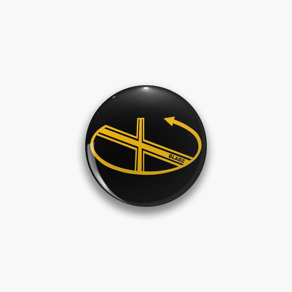 "Team X Bladz Logo (Yellow)" Pin for Sale by FlawdaMane | Redbubble