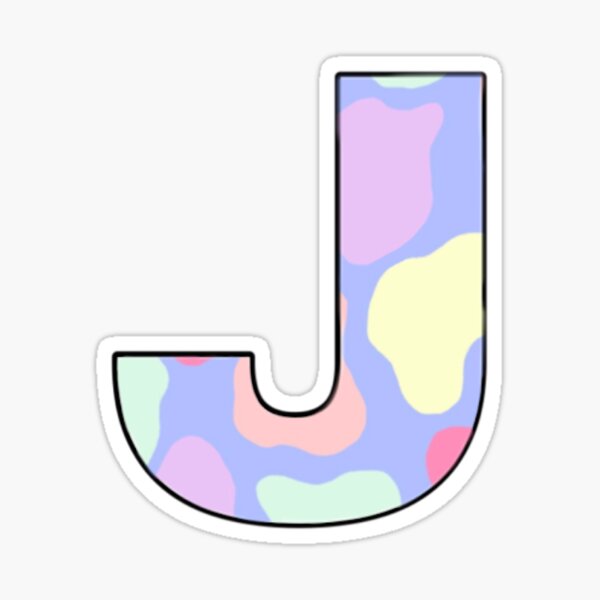 "Letter "J"" Sticker by syrenas-shop | Redbubble