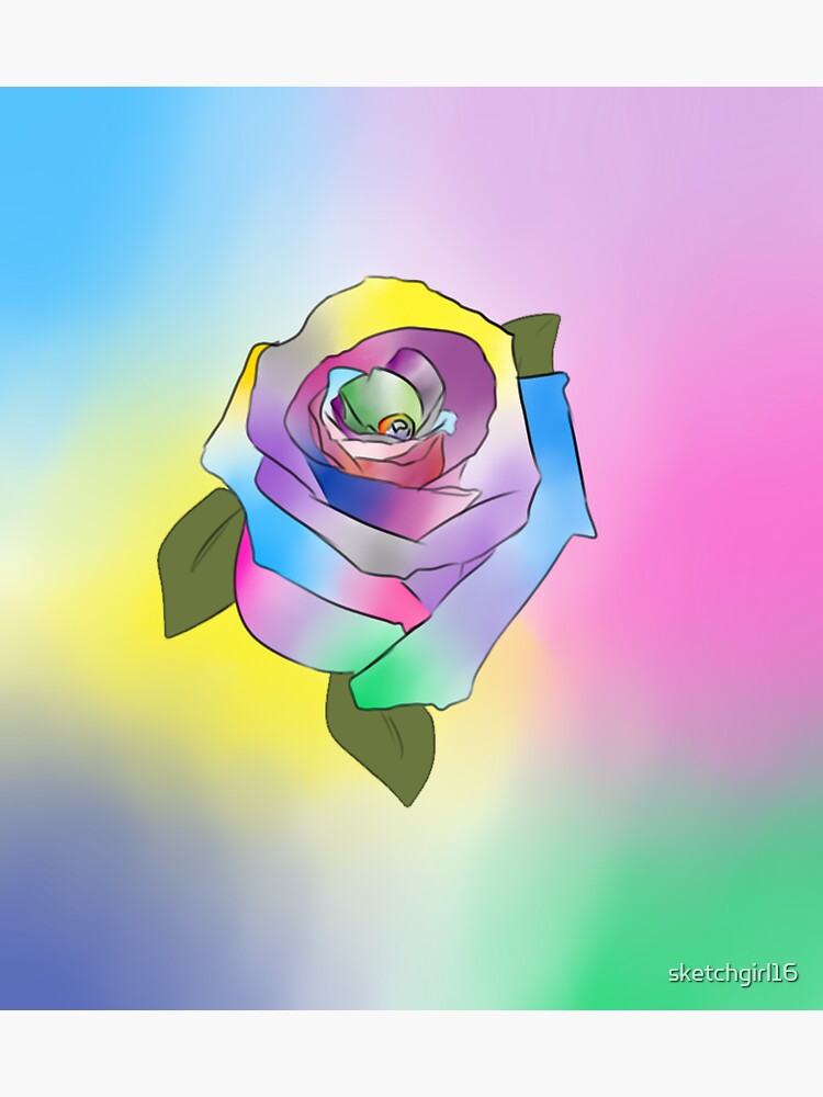 "backround water color pride rose" Sticker for Sale by sketchgirl16 ...