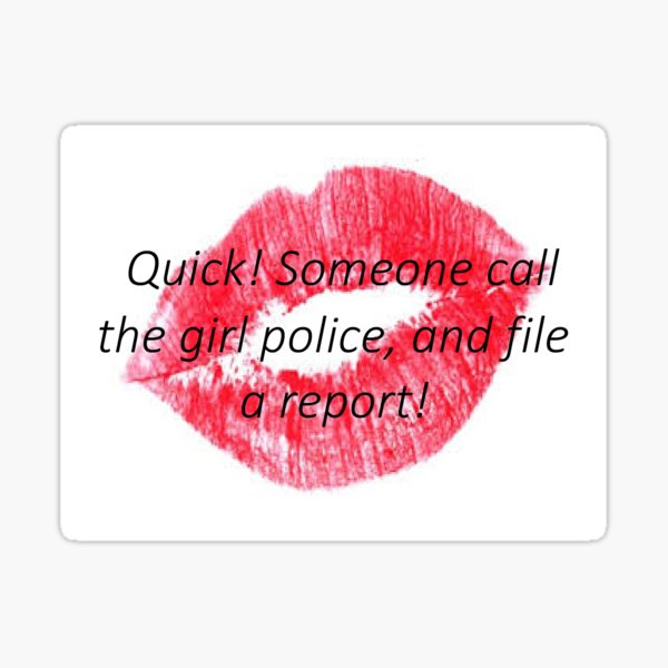 "Girl Police " Sticker for Sale by SarahJaneSmith | Redbubble