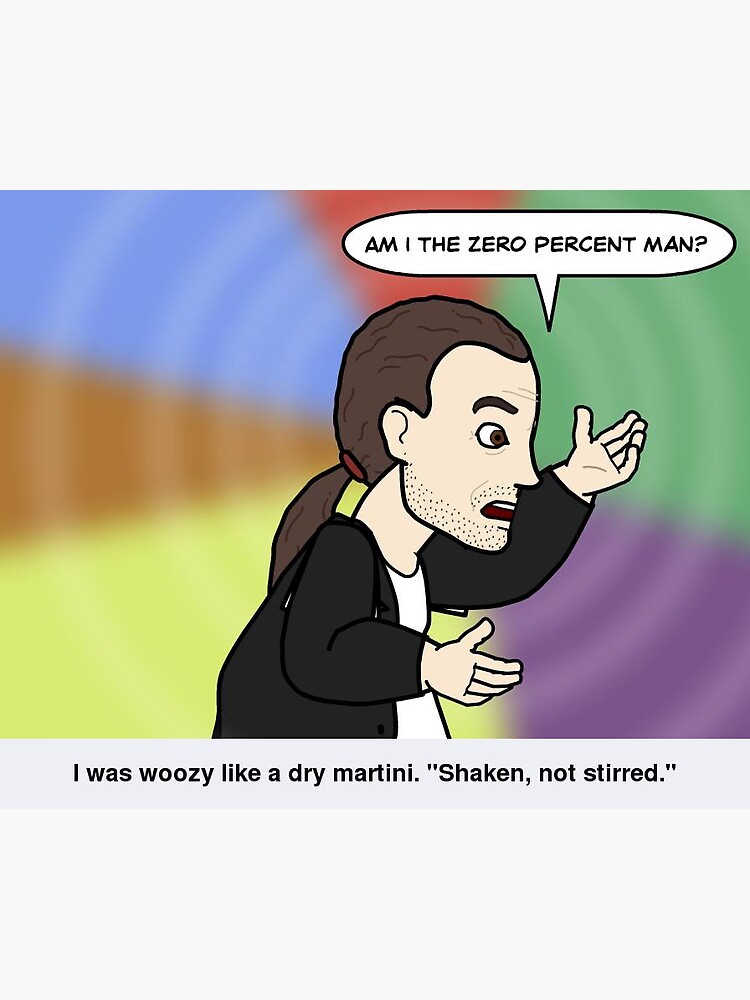 ""Shaken, not stirred."" Sticker for Sale by NILZERO-Project | Redbubble