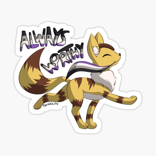 "Always Worthy - Pride ace" Sticker for Sale by Aleina928 | Redbubble