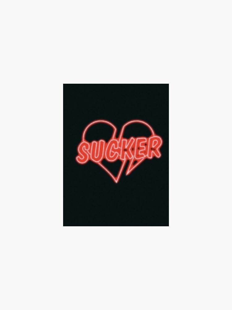 "Neon Red/Black Heart Sucker Sticker " Sticker by Kz-Designs | Redbubble