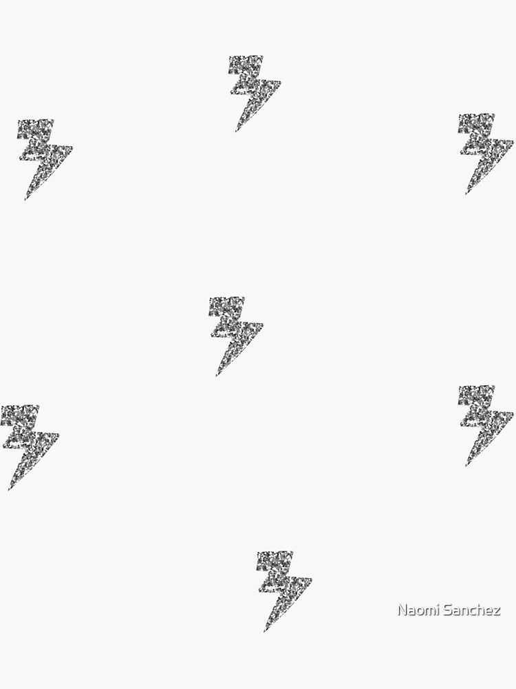"silver lightning bolt pack" Sticker for Sale by Omi-Sanchez | Redbubble