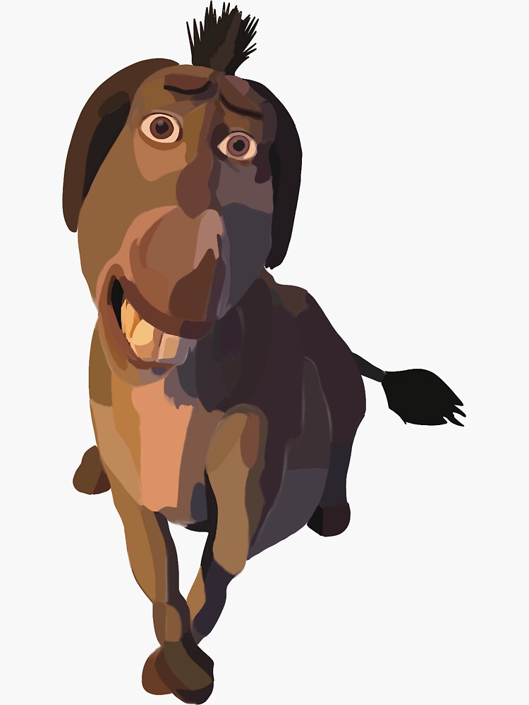 Pegatina «Burro del meme de Shrek» de courtney05261d | Redbubble