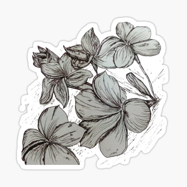 "SImple Flower Drawing" Sticker by WeyaMarisol | Redbubble