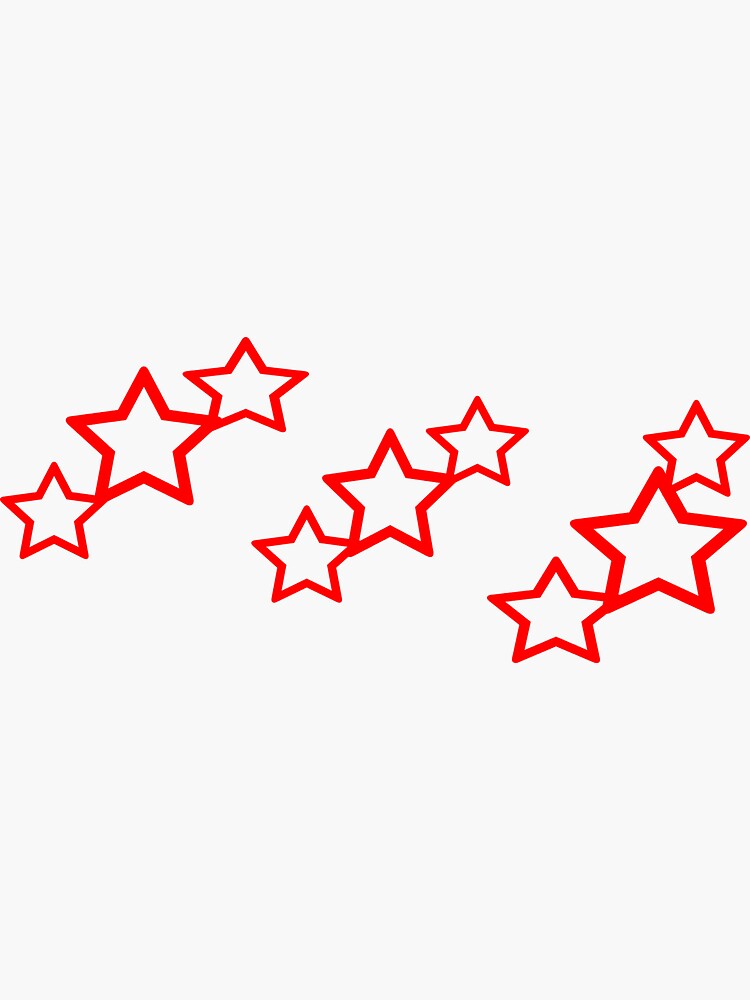 "Triple Red Star Sticker Pack" Sticker by dsaks | Redbubble