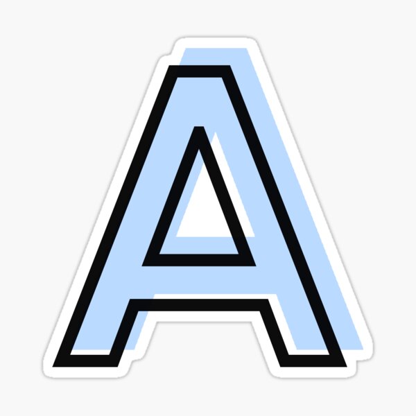 "A letter initial " Sticker for Sale by createdbyjp | Redbubble