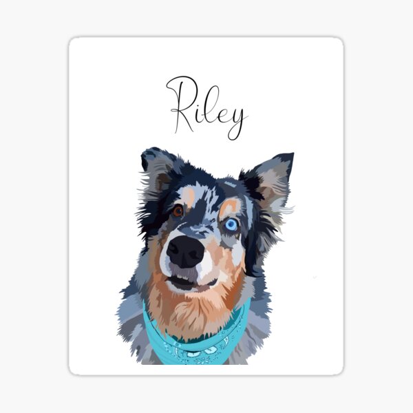 "Riley Commission" Sticker for Sale by AlchemyInGreen | Redbubble