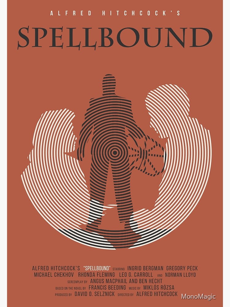 "Alfred Hitchcock Spellbound" Poster by MonoMagic | Redbubble