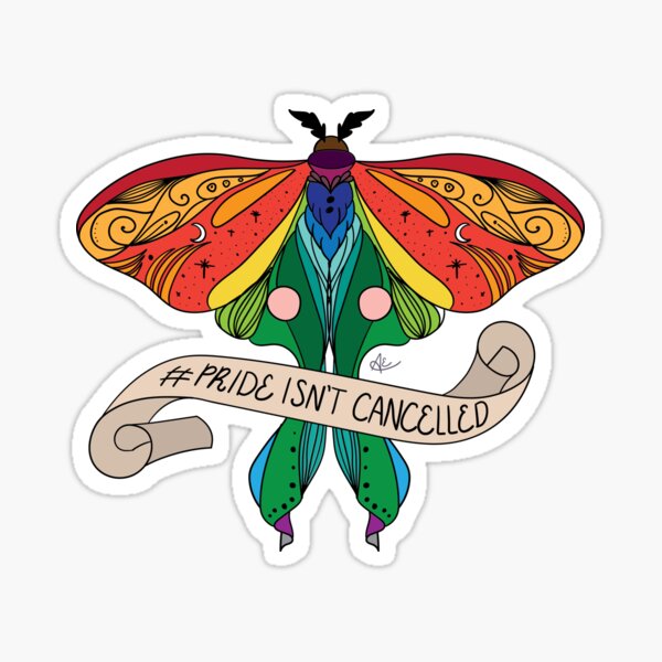 "Pride Moth" Sticker for Sale by Anfisa Brewer | Redbubble
