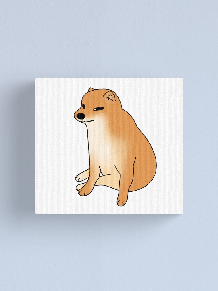 "Cheems Dog Drawing" Canvas Print by itspeepoh | Redbubble