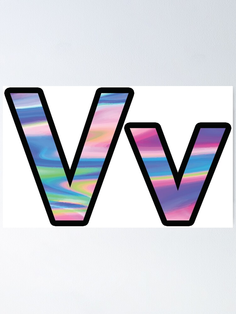"The Letter V (Vv)" Poster for Sale by Jixzl | Redbubble