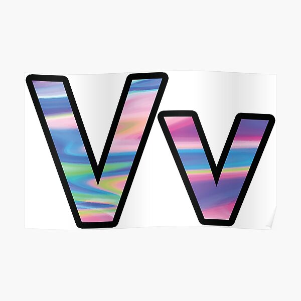 "The Letter V (Vv)" Poster for Sale by Jixzl | Redbubble